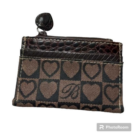 Brighton | Accessories | Brighton Signature Heart Fabric Brown And Tan ...